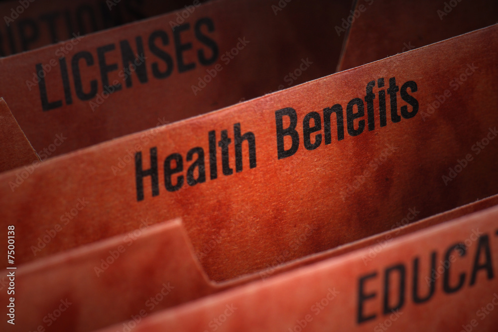 Health Benefits File Stock Photo | Adobe Stock