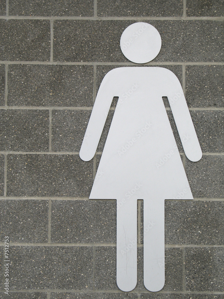 female washroom sign Stock Photo | Adobe Stock