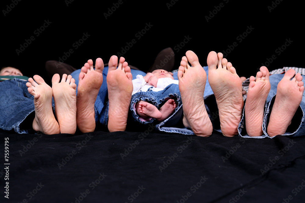 Bare Feet Family Stock Photo | Adobe Stock