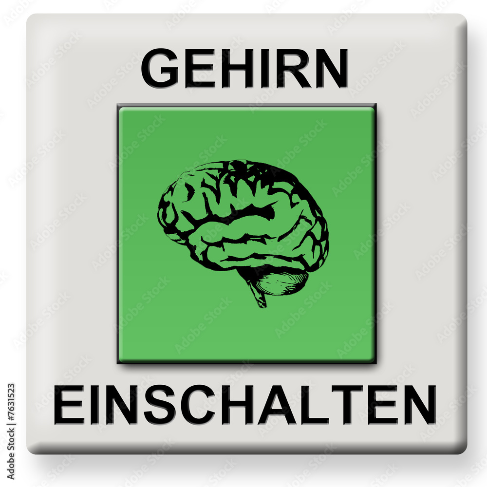gehirn einschalten Stock-Illustration | Adobe Stock