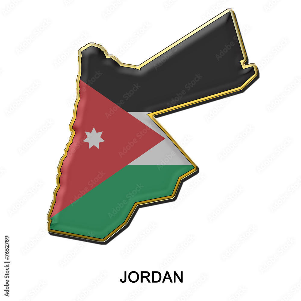 Jordan metal pin badge Stock Illustration | Adobe Stock