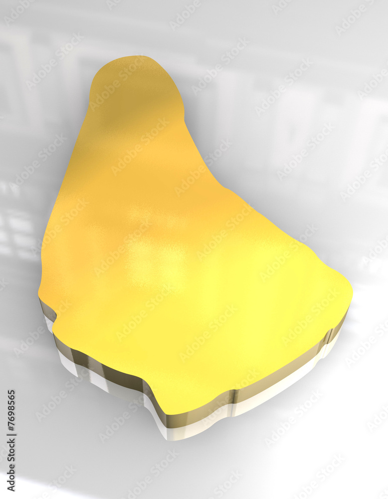 3d golden map of barbados Stock Illustration | Adobe Stock