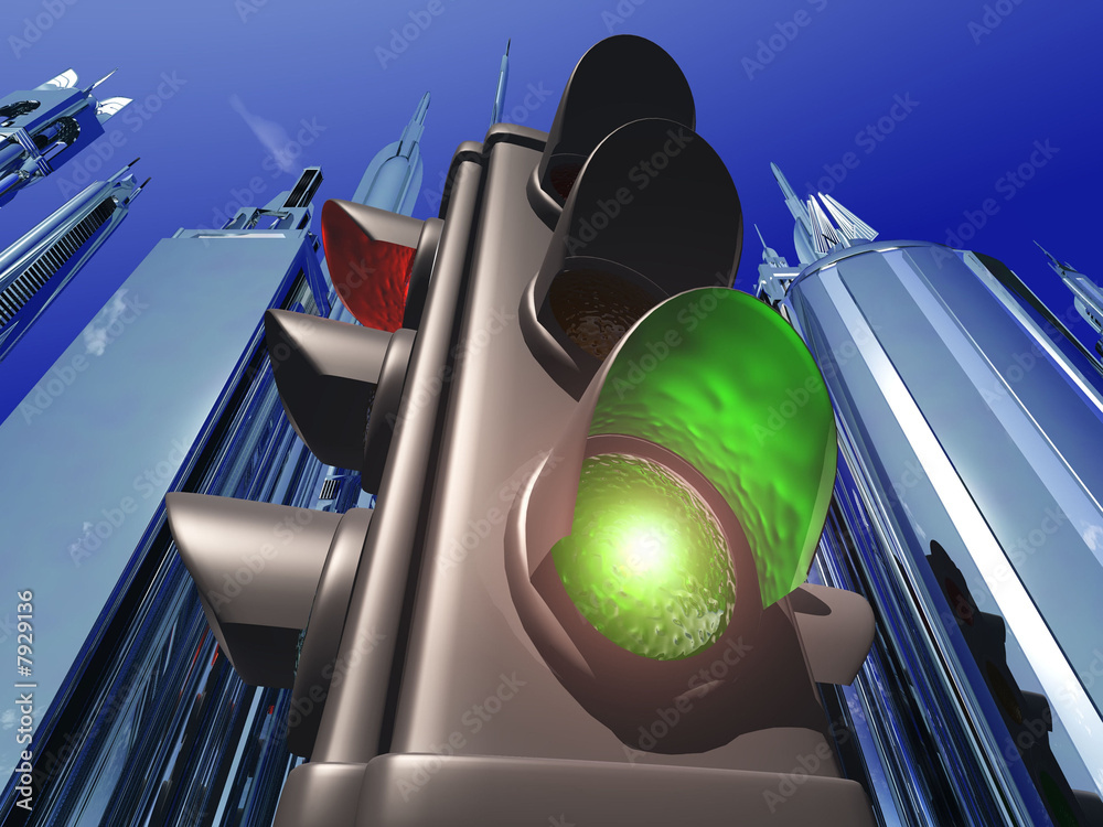 feu vert et feu rouge Stock Illustration | Adobe Stock