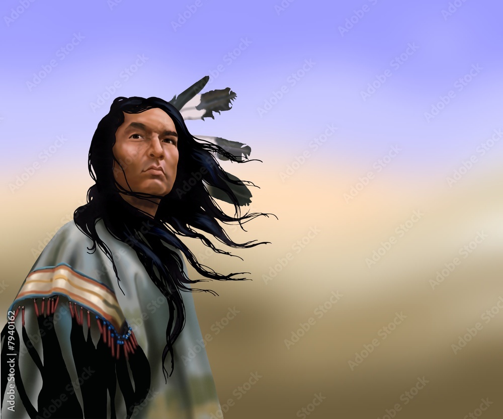 Illustrazione Stock lakota warrior | Adobe Stock