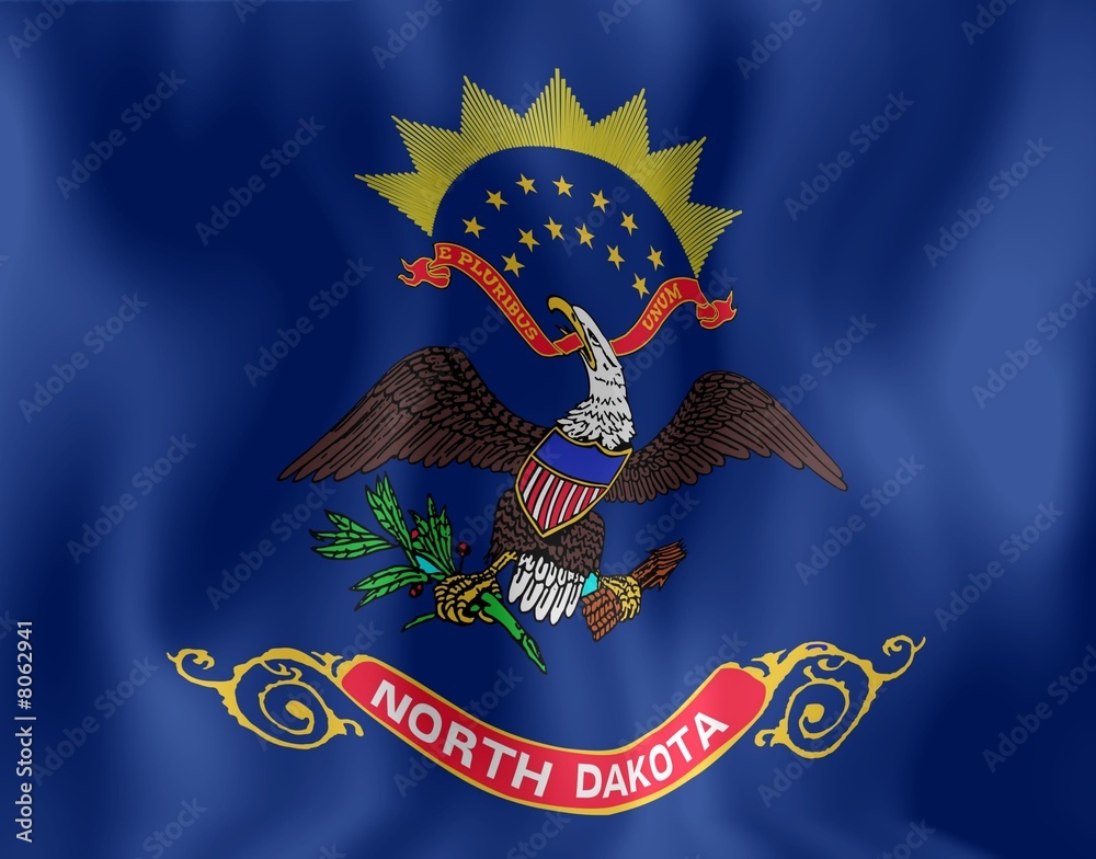 north dakota crumpled flag drapeau froissé dakota du nord Stock Photo ...