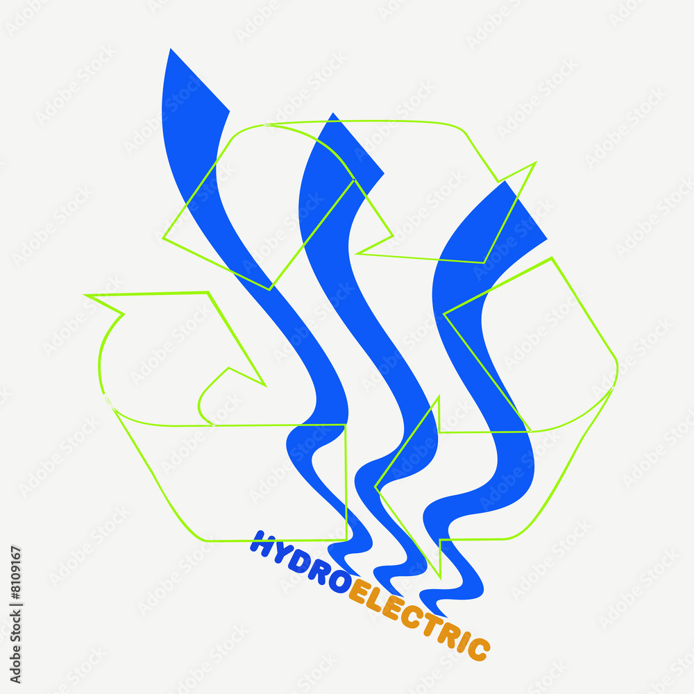 hydroelectric power symbol Stock Illustration | Adobe Stock