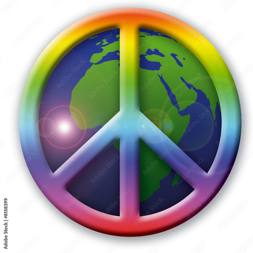 Peace Zeichen Stock-Illustration | Adobe Stock