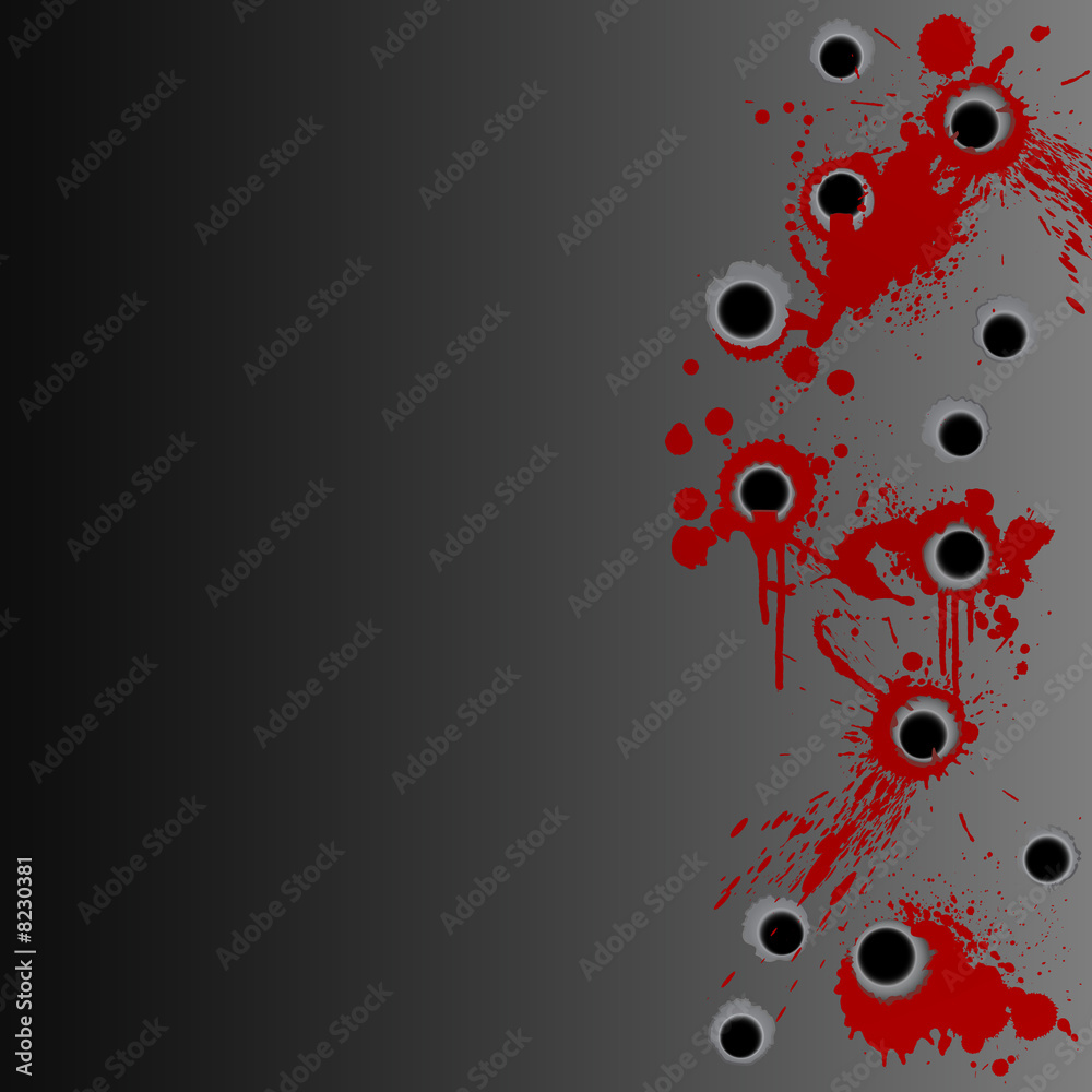 Gunshot blood splatter border background Stock-Illustration | Adobe Stock
