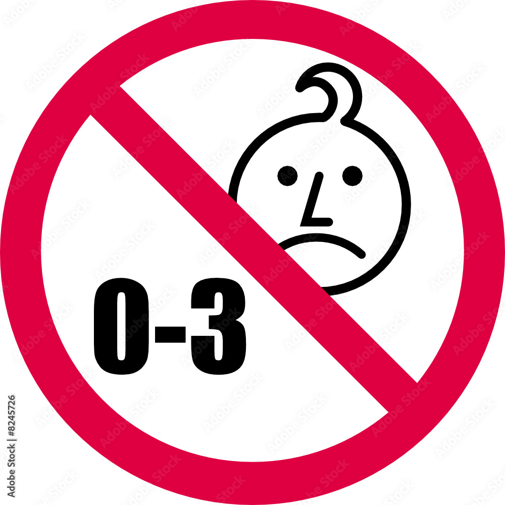 Warring, not for children under 3 years Stock Vector | Adobe Stock