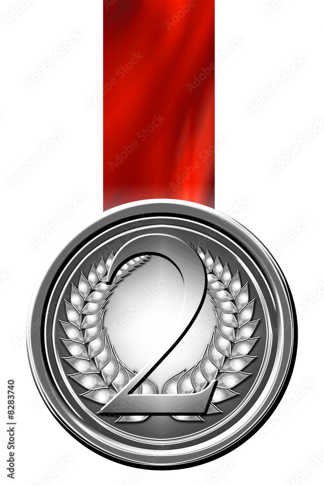 silver medal Stock Illustration | Adobe Stock