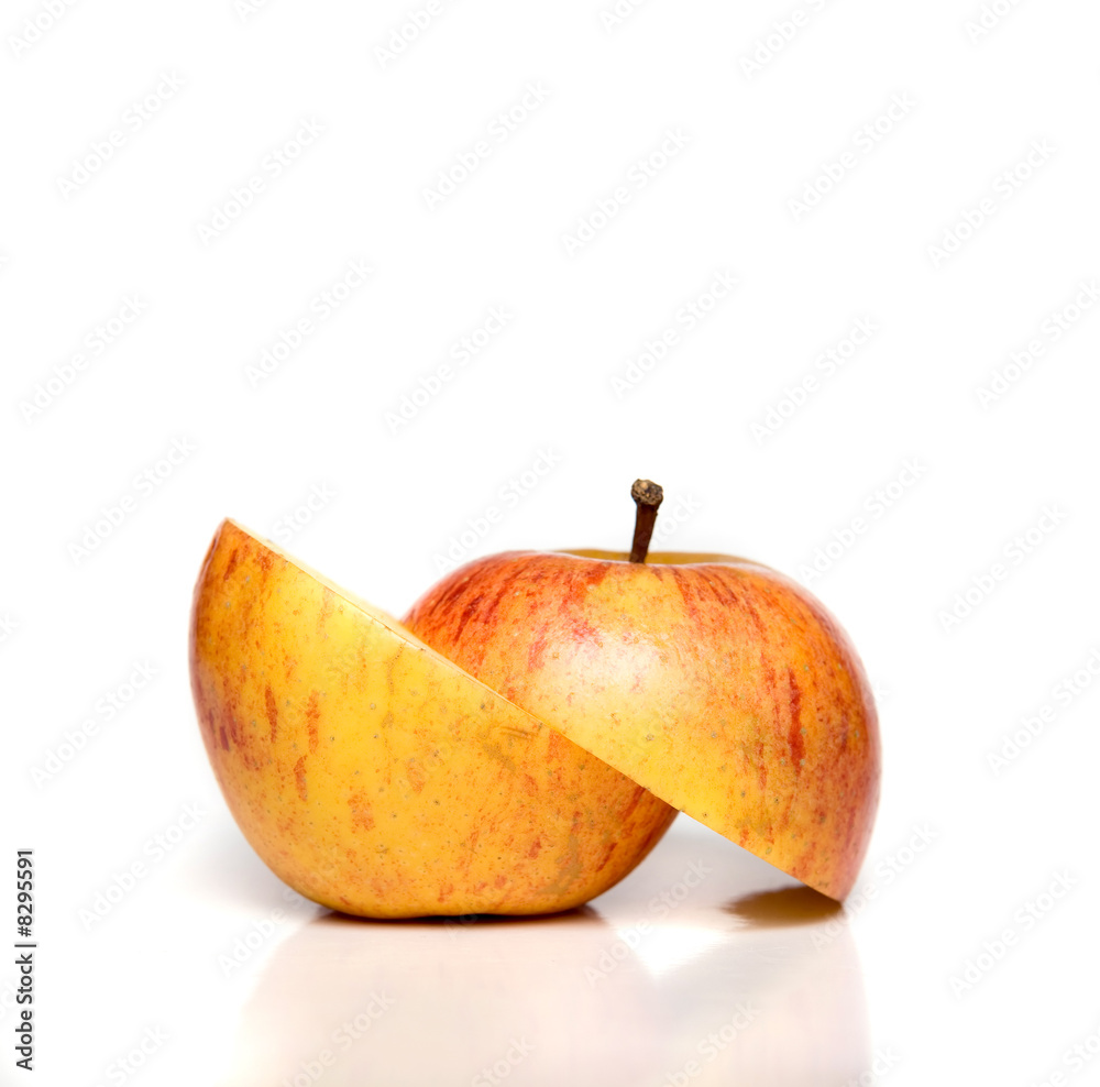 Apple Cut In Two Pics