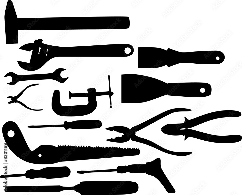 tools silhouettes Stock Illustration | Adobe Stock