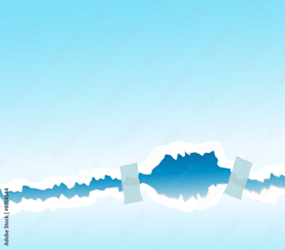 Taped tear paper wallpaper Stock Vector | Adobe Stock