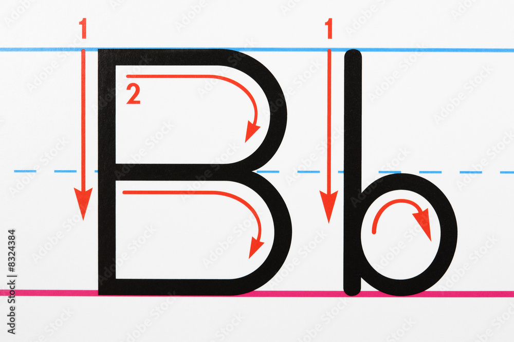 Letter B handwriting Stock Photo | Adobe Stock
