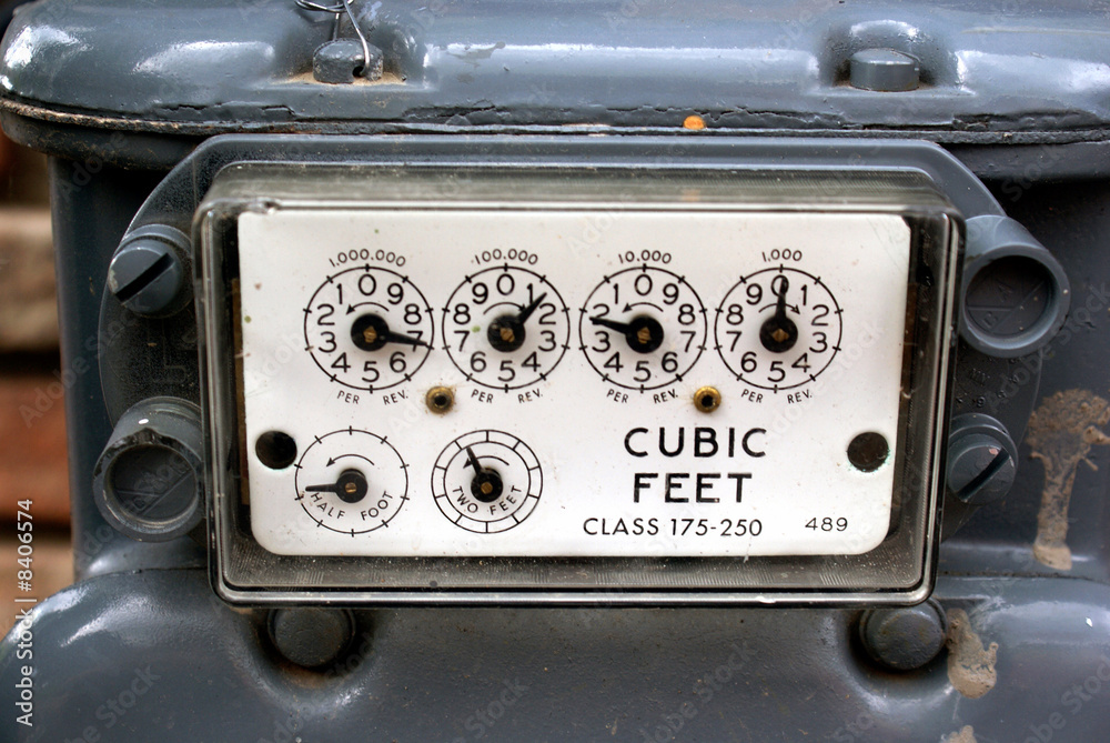 Natural Gas Meter Panel Stock Photo | Adobe Stock