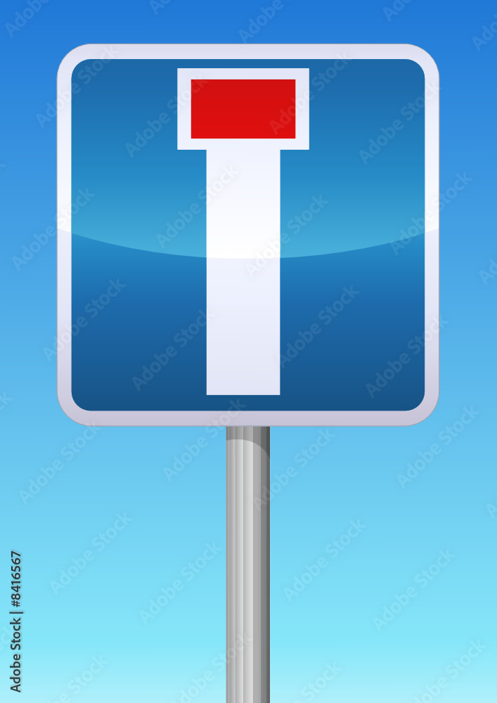 Panneau de signalisation impasse Stock Vector | Adobe Stock