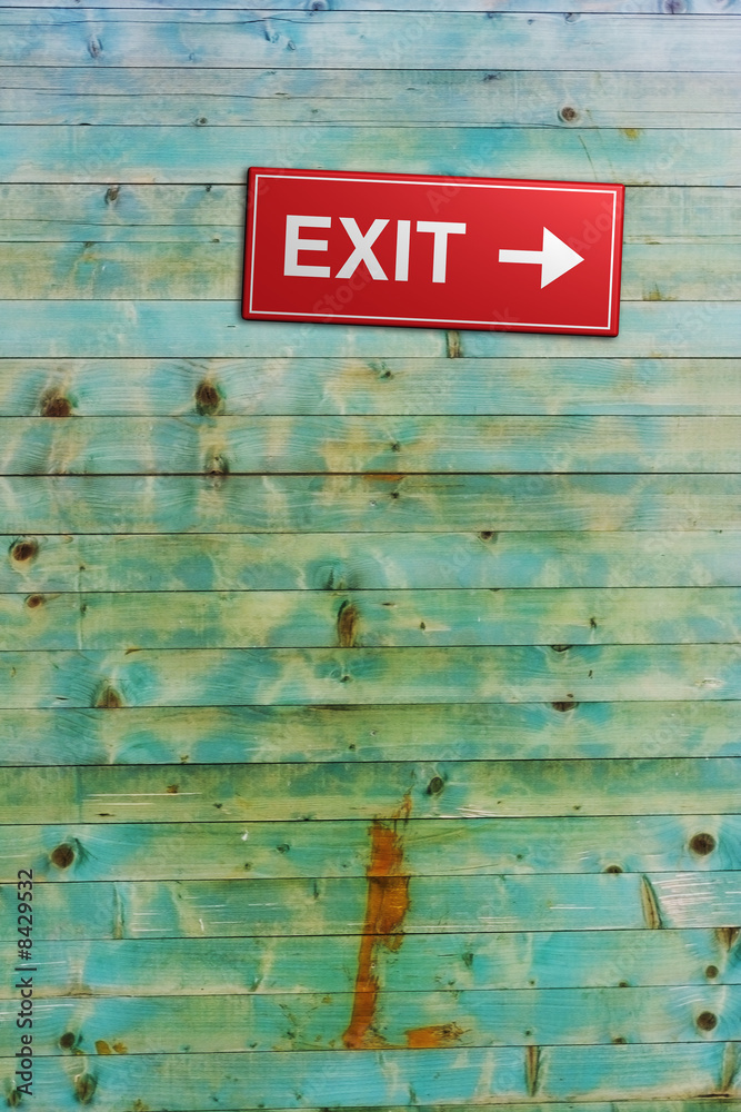 exit sign Stock Photo | Adobe Stock