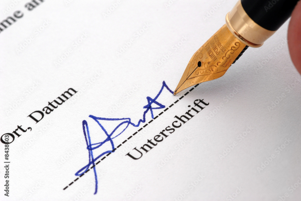 Unterschreiben Stock-Foto | Adobe Stock