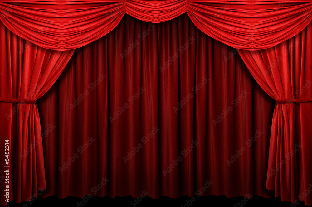 Red Stage Curtain Stock Photo | Adobe Stock