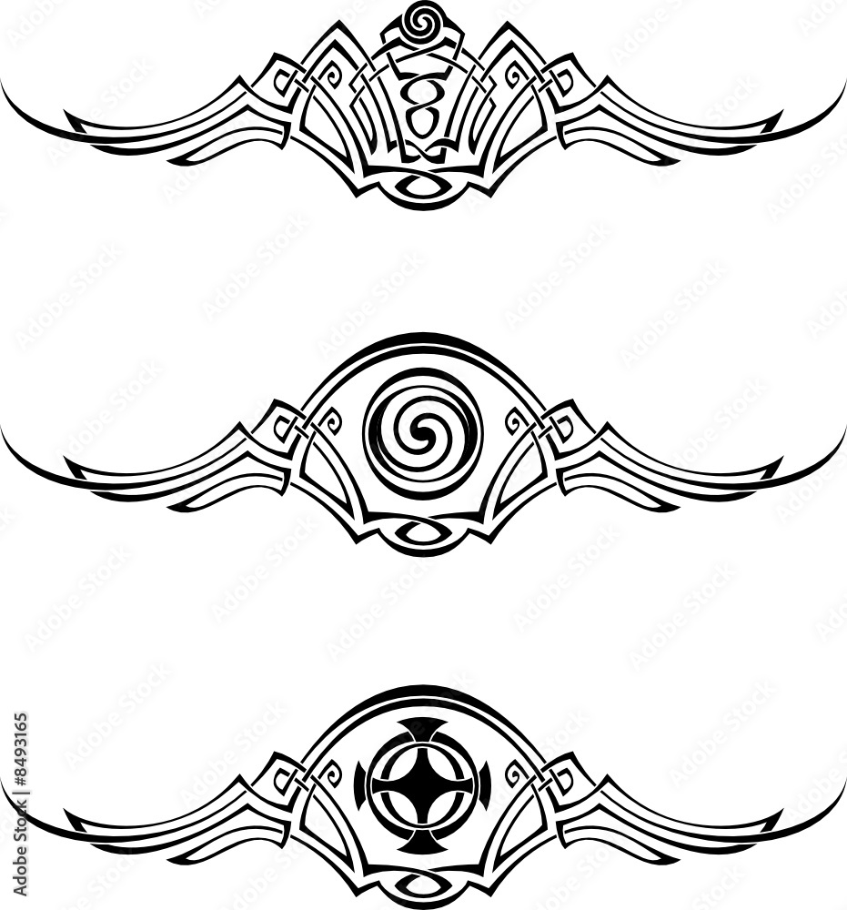 Celtic style patterns Stock Vector | Adobe Stock