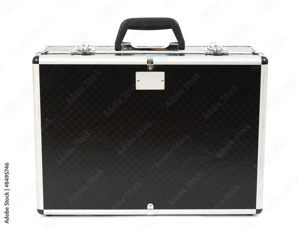 Black case with empty label for copy Stock Photo | Adobe Stock