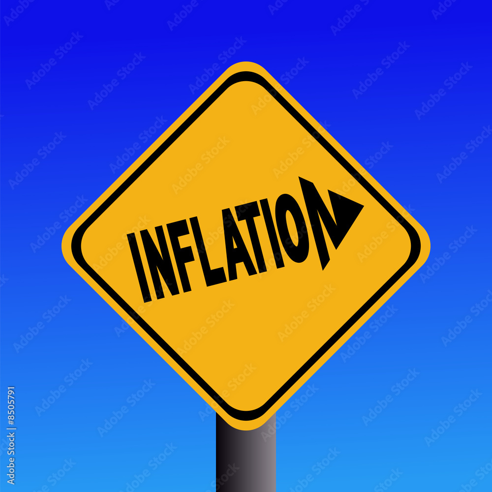 Inflation warning sign Stock Illustration | Adobe Stock