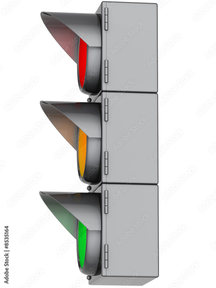 traffic lights rendered a side view Stock Illustration | Adobe Stock