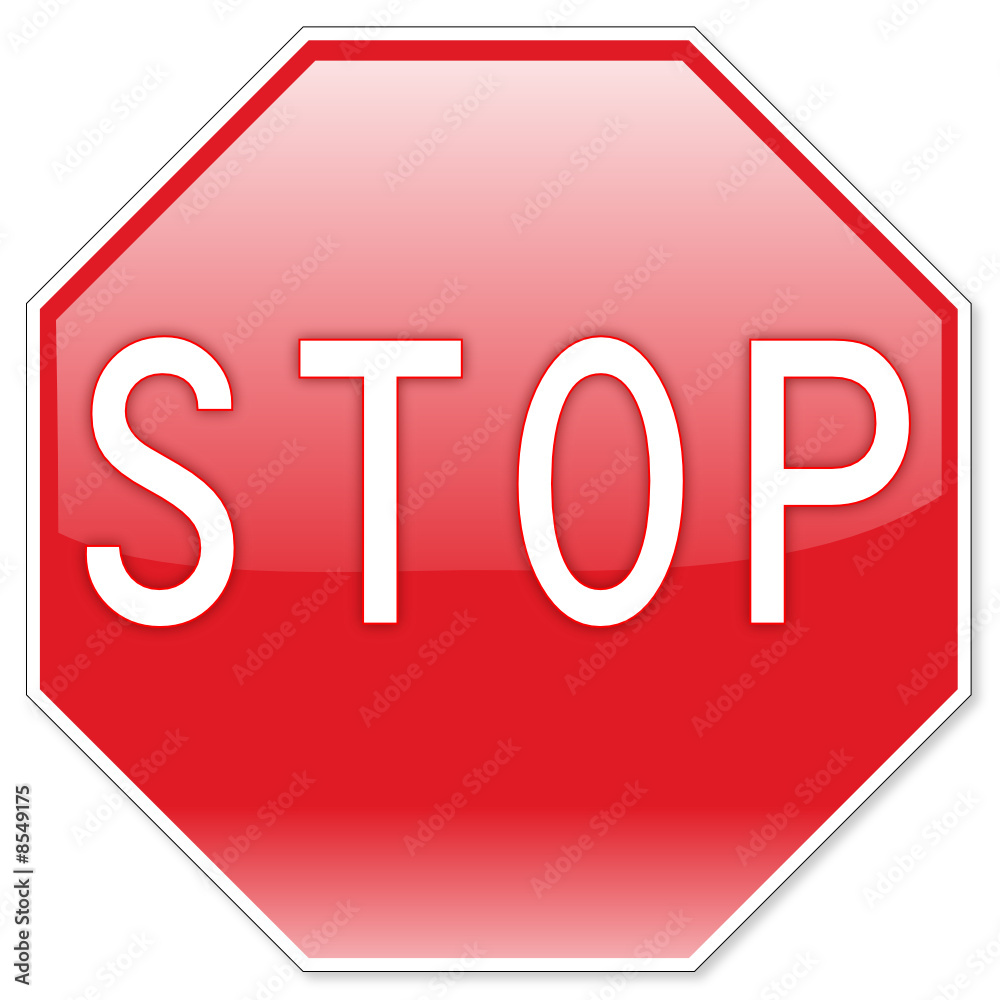 Stopzeichen Stock-Vektorgrafik | Adobe Stock
