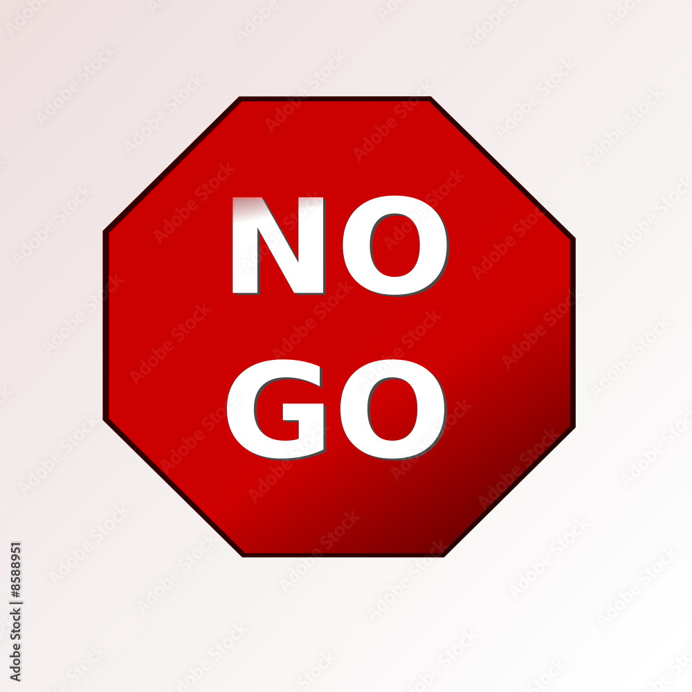 NO GO Stopp Tafel Vektor Grafik Stock Vector | Adobe Stock