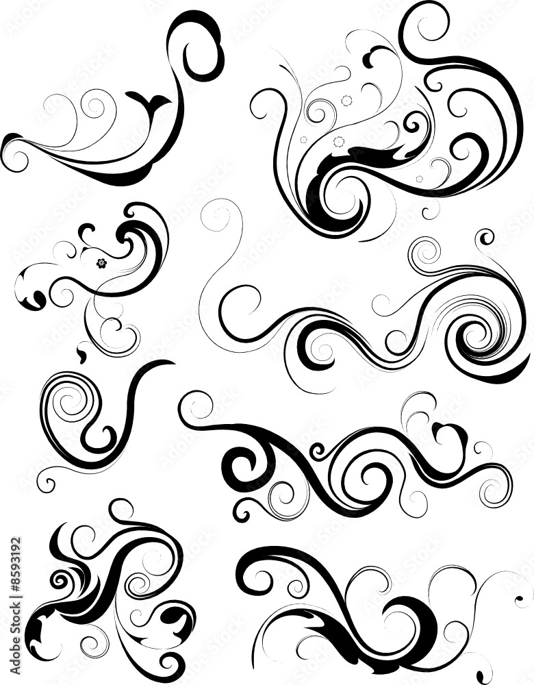 swirl design elements Stock Vector | Adobe Stock