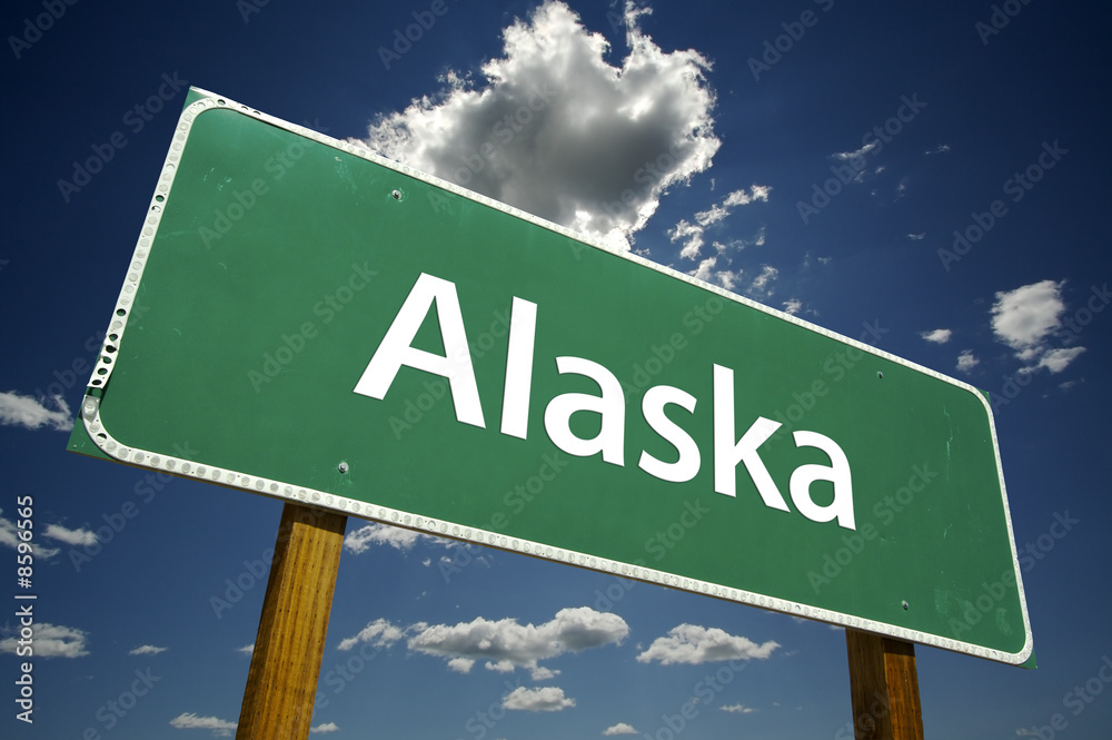 Alaska Road Sign Stock Illustration | Adobe Stock