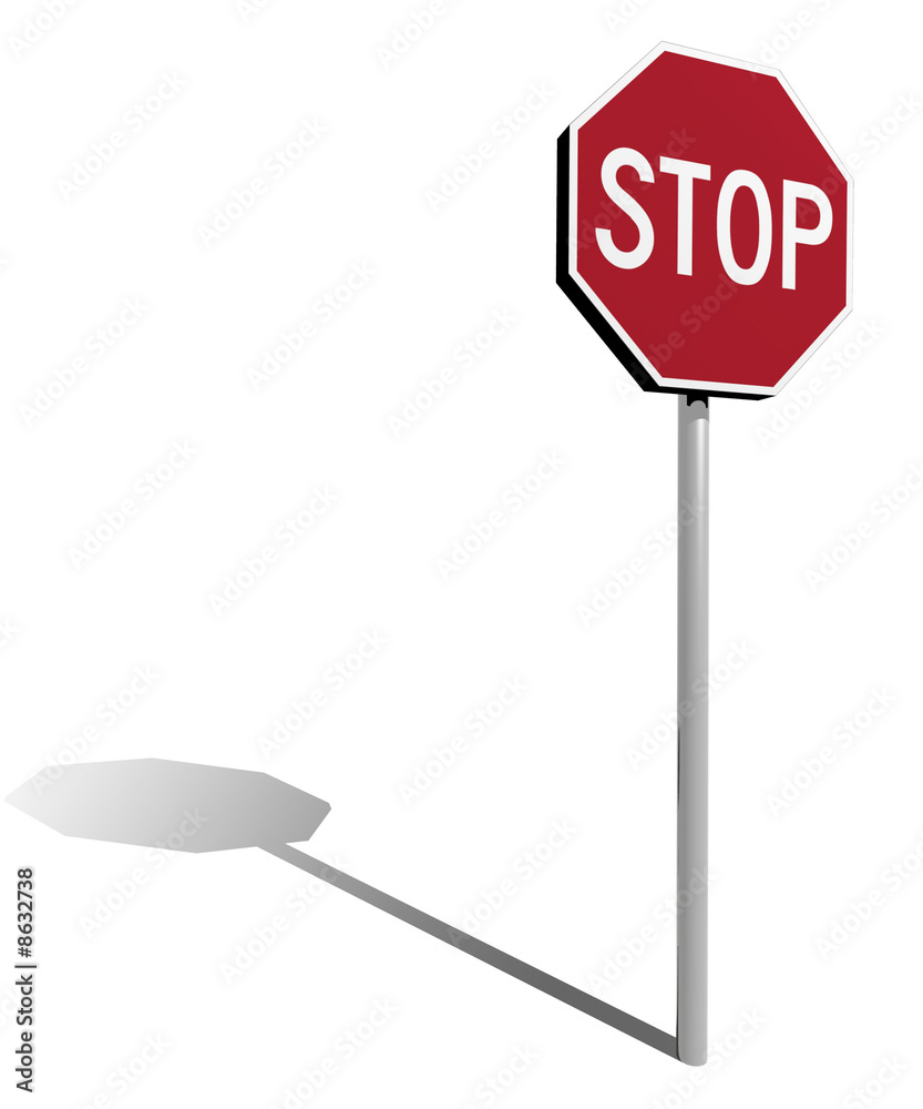 segnale stradale stop Stock Illustration | Adobe Stock