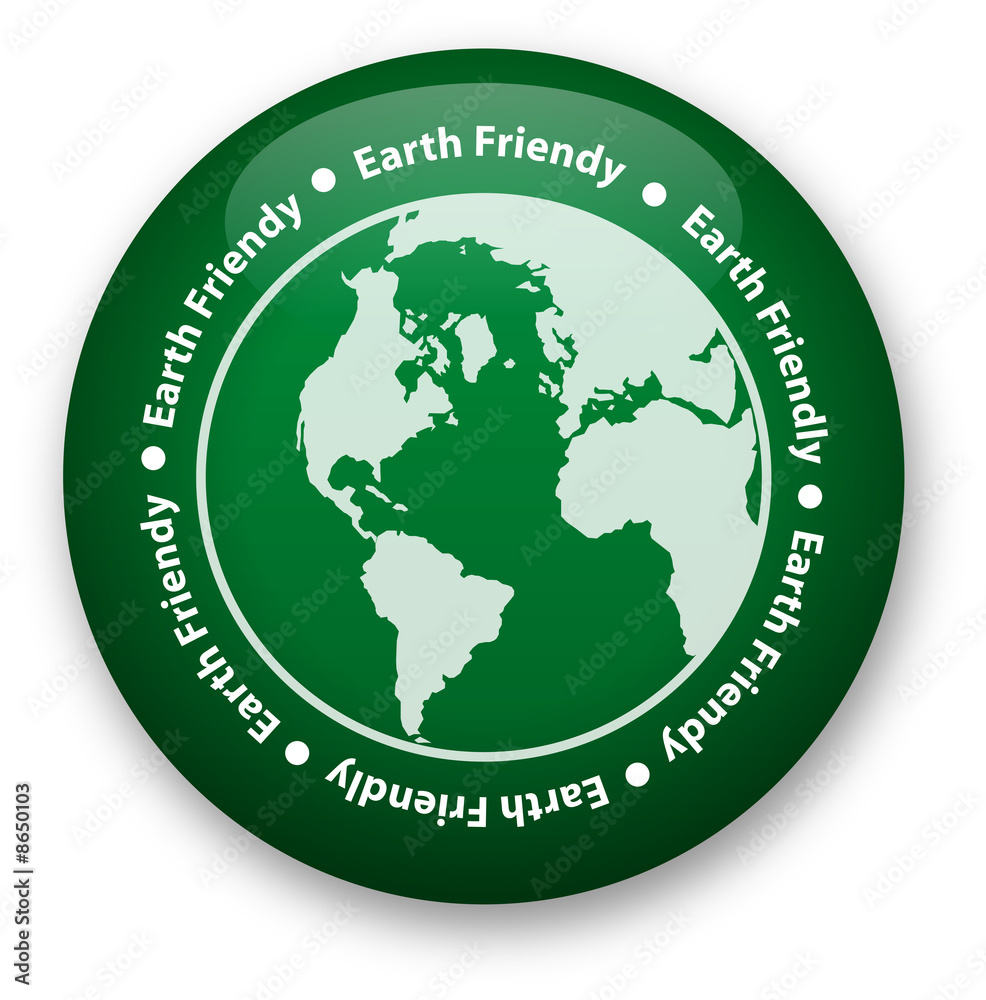 Recycle - Earth Friendly Icon Stock Illustration | Adobe Stock