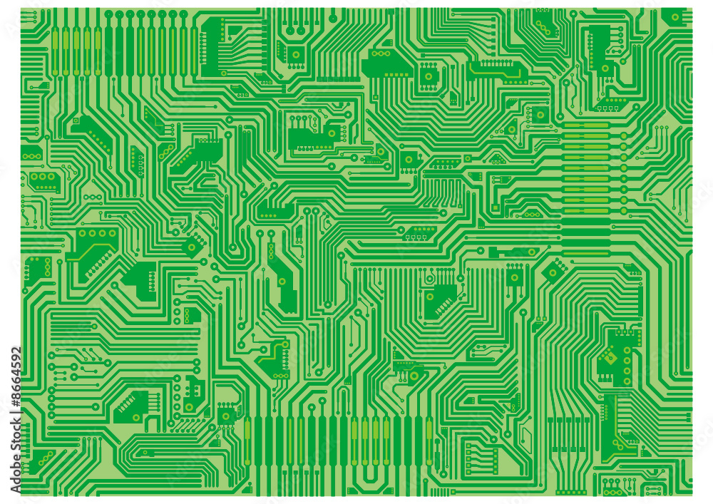 Seamless vector tiling texture of a circuit board. Stock Vector | Adobe ...