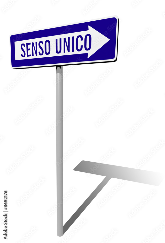 Illustrazione Stock segnale stradale senso unico | Adobe Stock