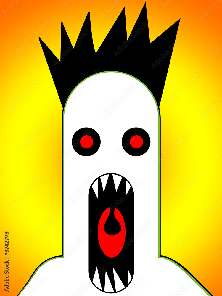 Scary Monster Screaming 2 Stock Illustration | Adobe Stock