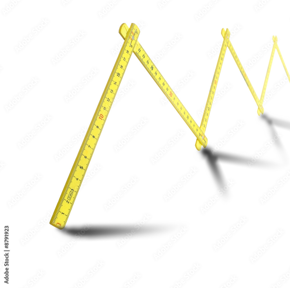 yellow ruler with shadow Stock Photo | Adobe Stock
