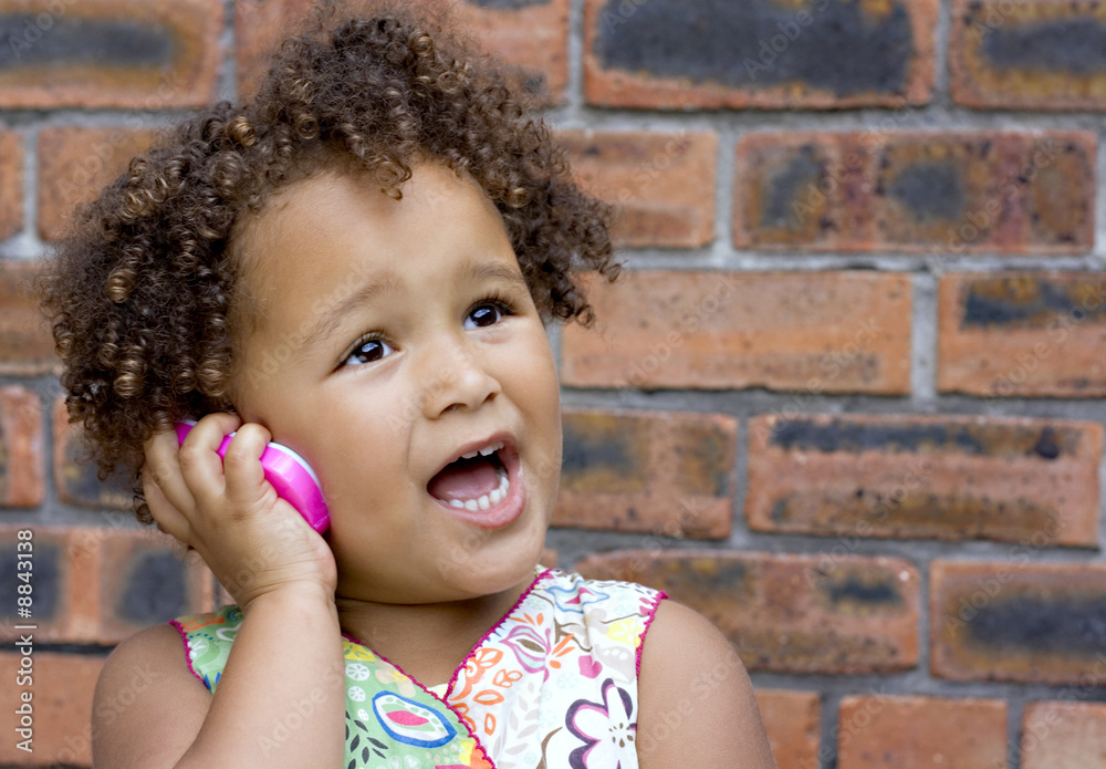 Baby Talking On Cell Phone
