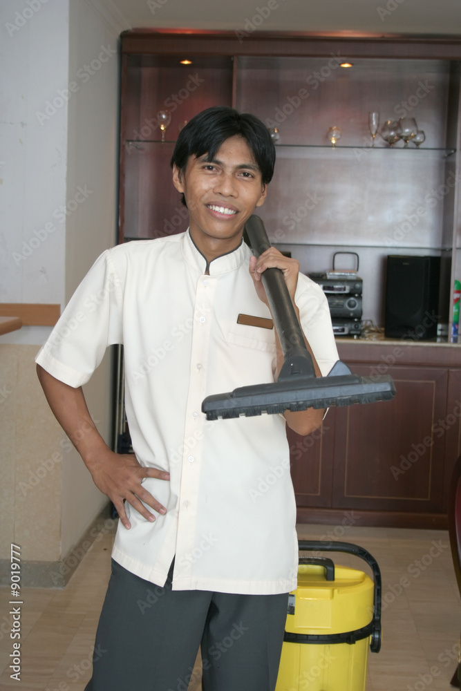 housekeeping or room boy at work Stock Photo | Adobe Stock