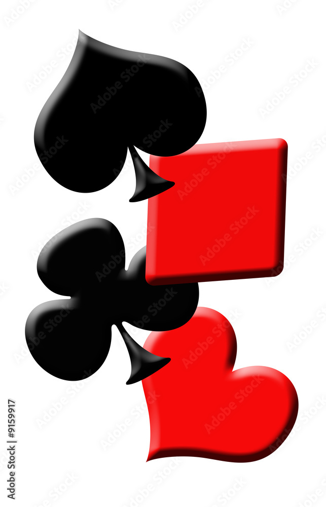 2D poker symbol isolated on a white background Stock Illustration ...