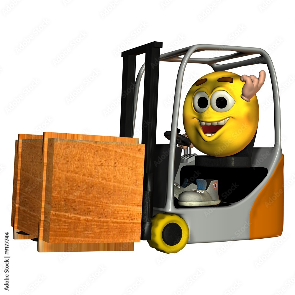 Smilie - Staplerfahrer Stock-Illustration | Adobe Stock