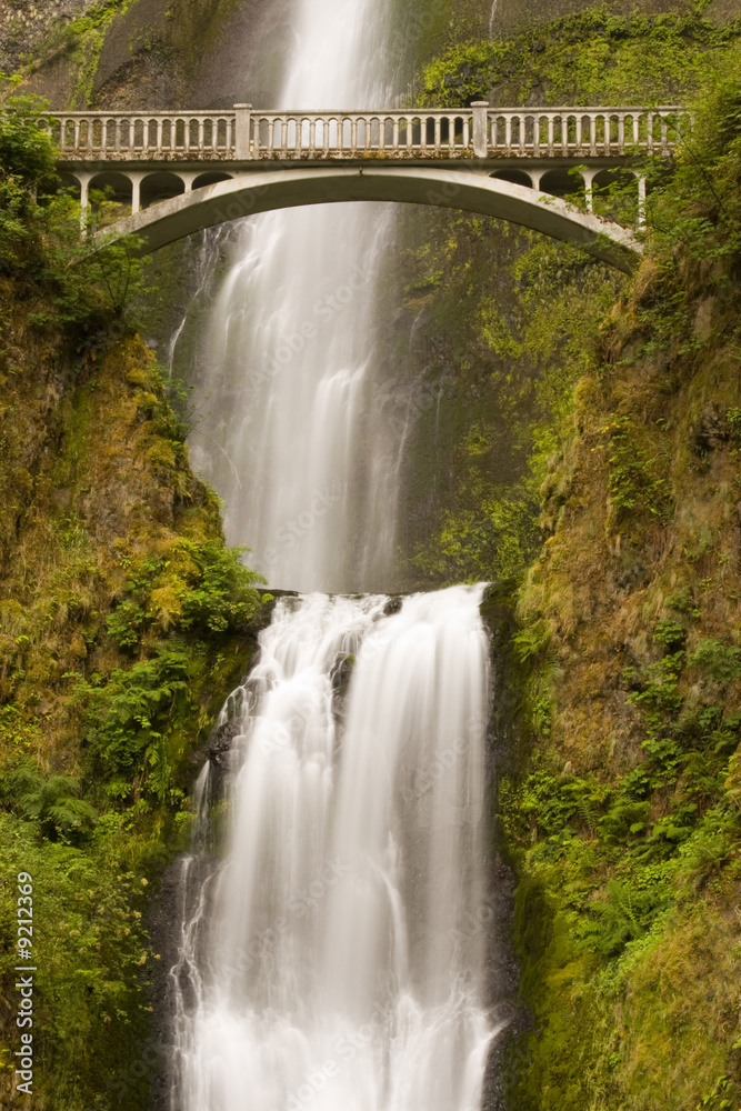Waterfall with bridge Stock Photo | Adobe Stock
