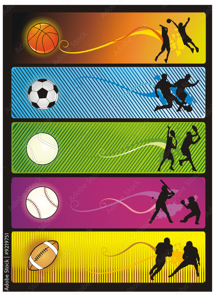 deportes en vector vector de Stock | Adobe Stock