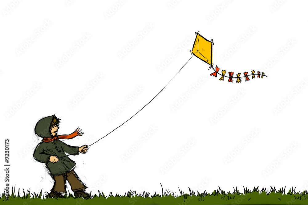 Drachensteigen1 Stock-Illustration | Adobe Stock