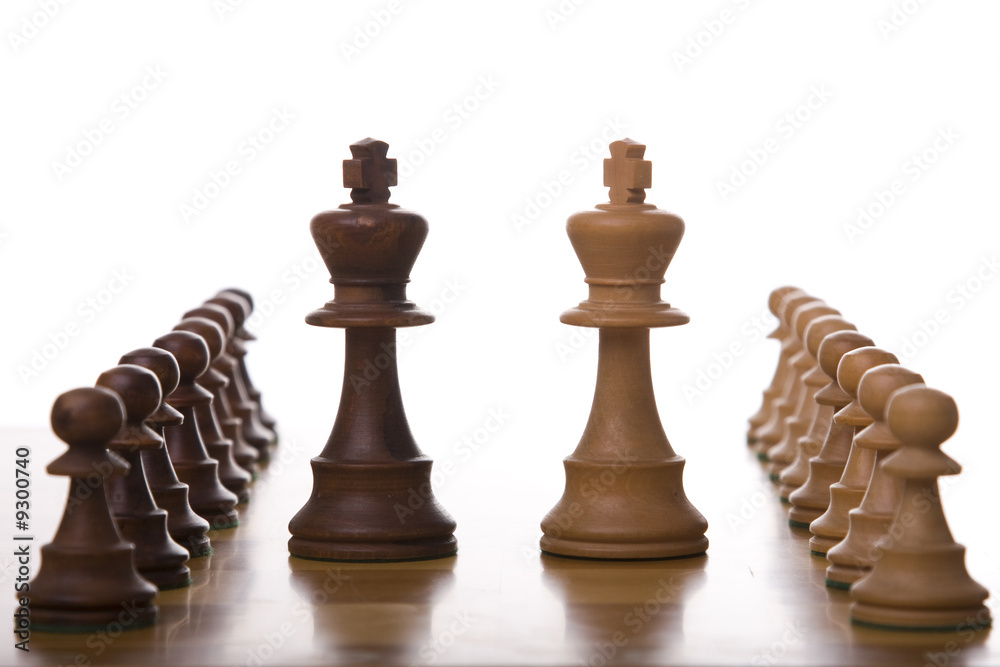 king and queen piece of a chess table ready for it's move Stock Photo ...