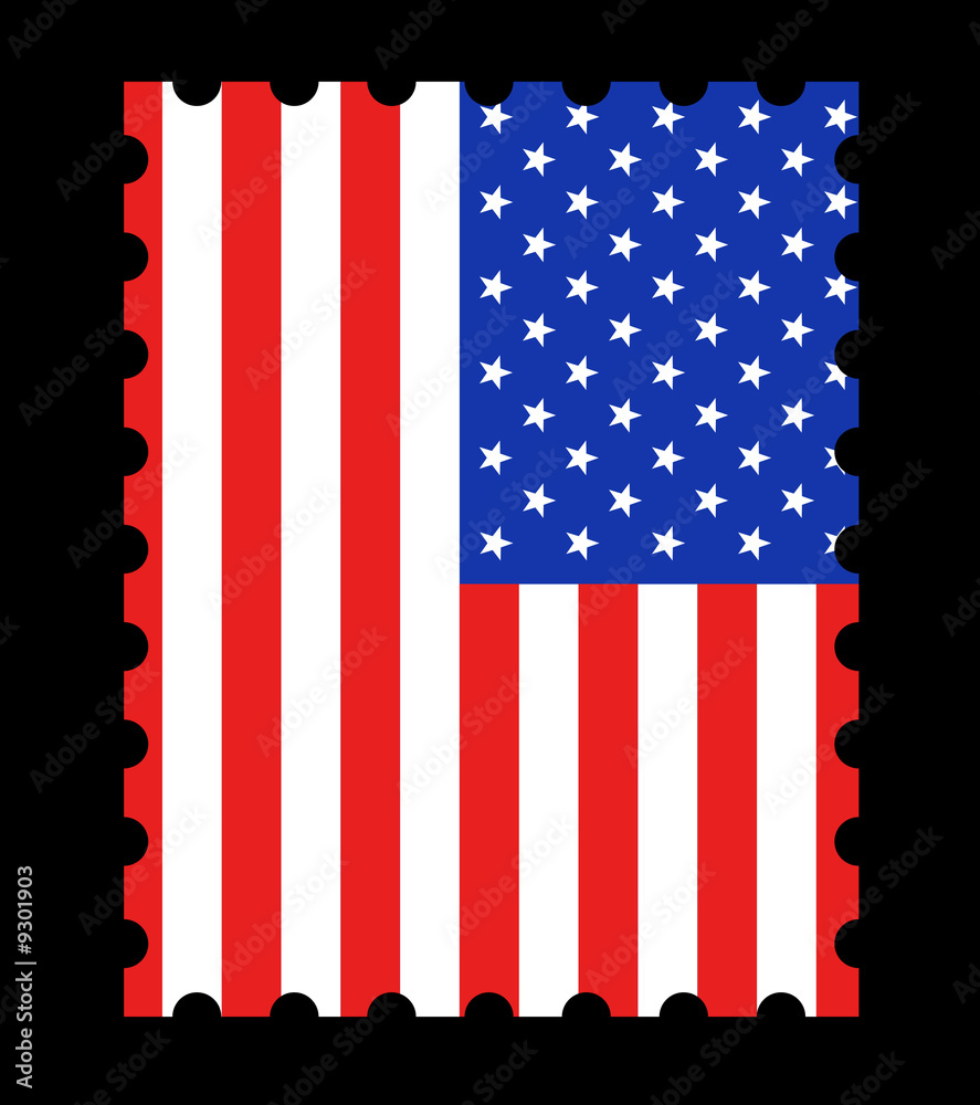 usa flag stamp isolated in black Stock Illustration | Adobe Stock