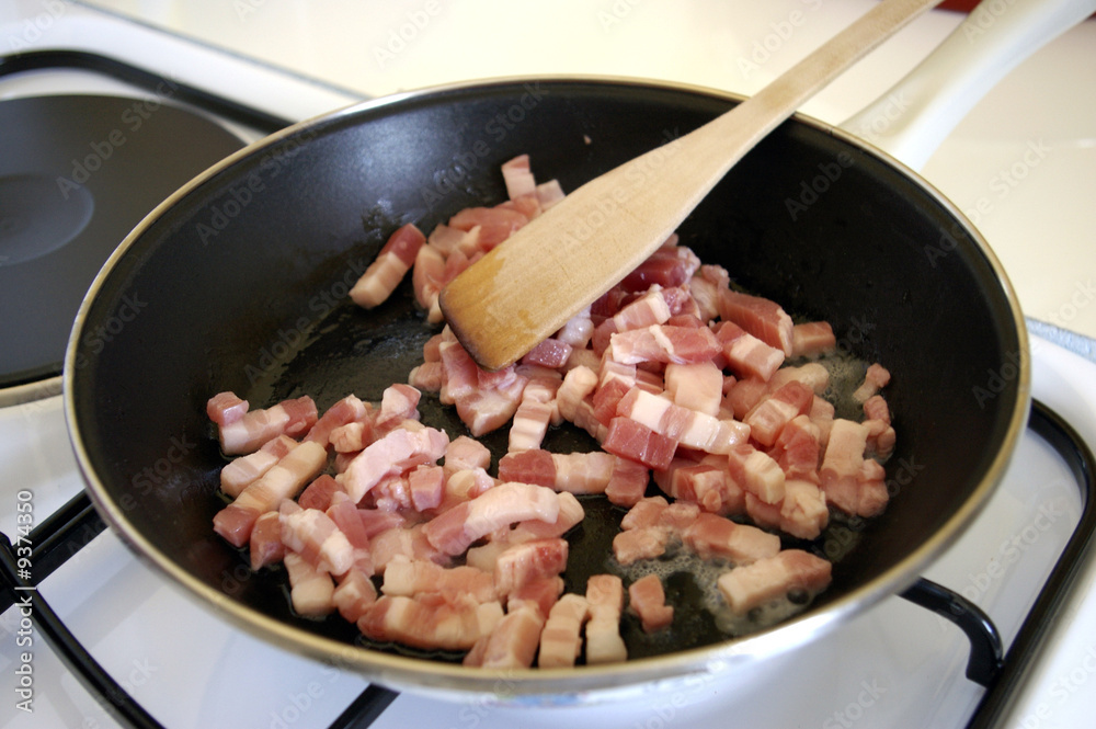 lardons à la poêle Illustration Stock | Adobe Stock