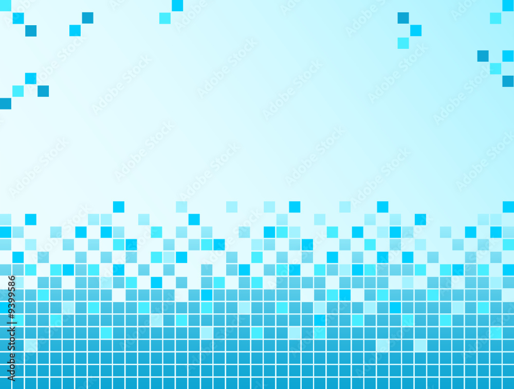 Blue background with pixels Stock Vector | Adobe Stock