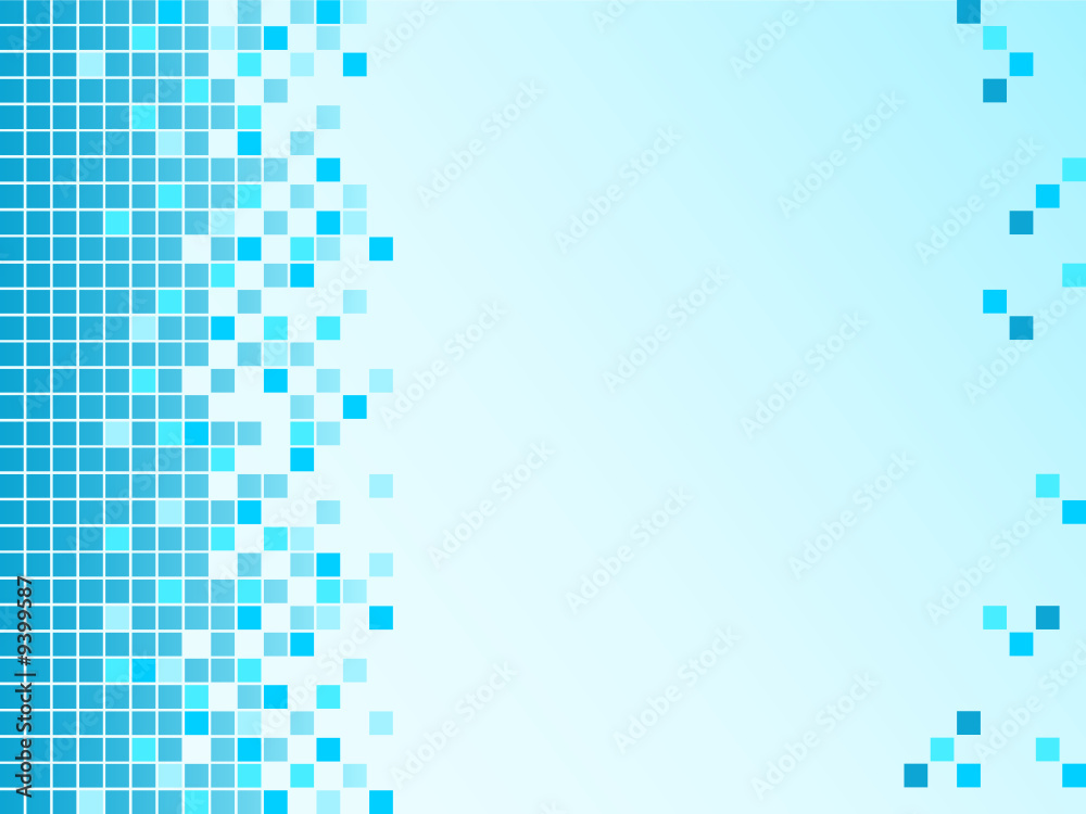 Blue background with pixels Stock Vector | Adobe Stock