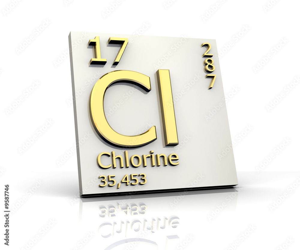 Chlorine form Periodic Table of Elements Stock Illustration | Adobe Stock